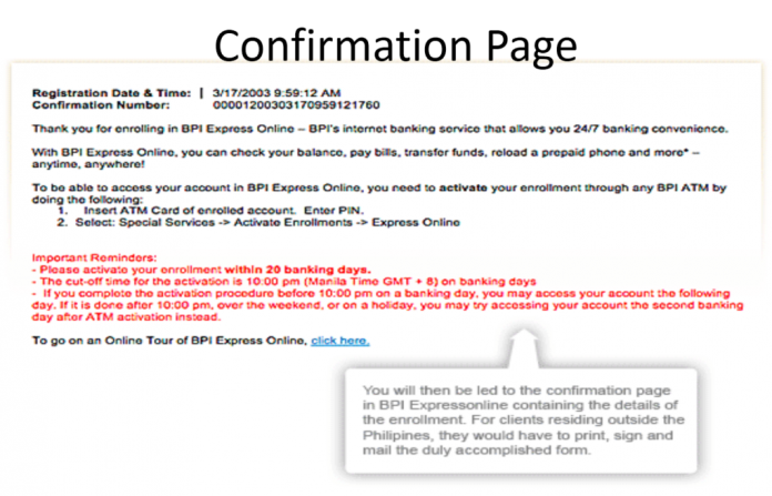 BPI - BPI Express Online Banking Updated Enrollment Process. - Info Omni